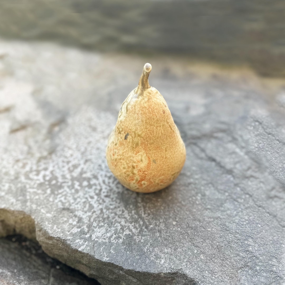 Ceramic Pear Home Decor Art Large Ash Orange Pottery Pear, 7 X 4.5 - Etsy