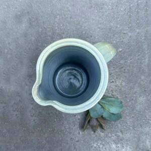 Large Turquoise Blue Ceramic Pitcher | Wheel Thrown Pottery Pitcher, 6. ...