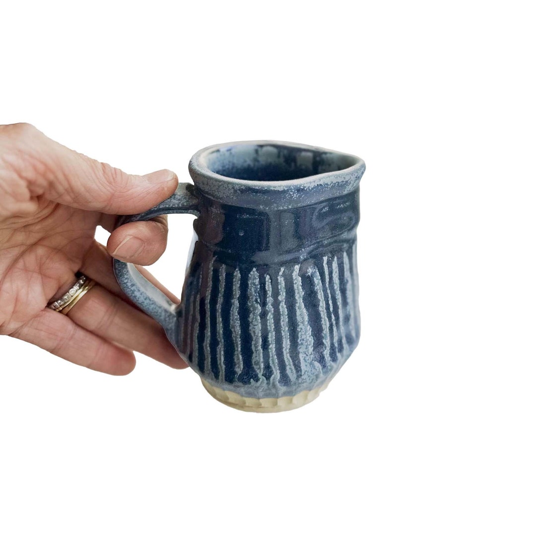 Small Ceramic Denim Blue Creamer Small Pottery Pitcher, 4 Tall - Etsy