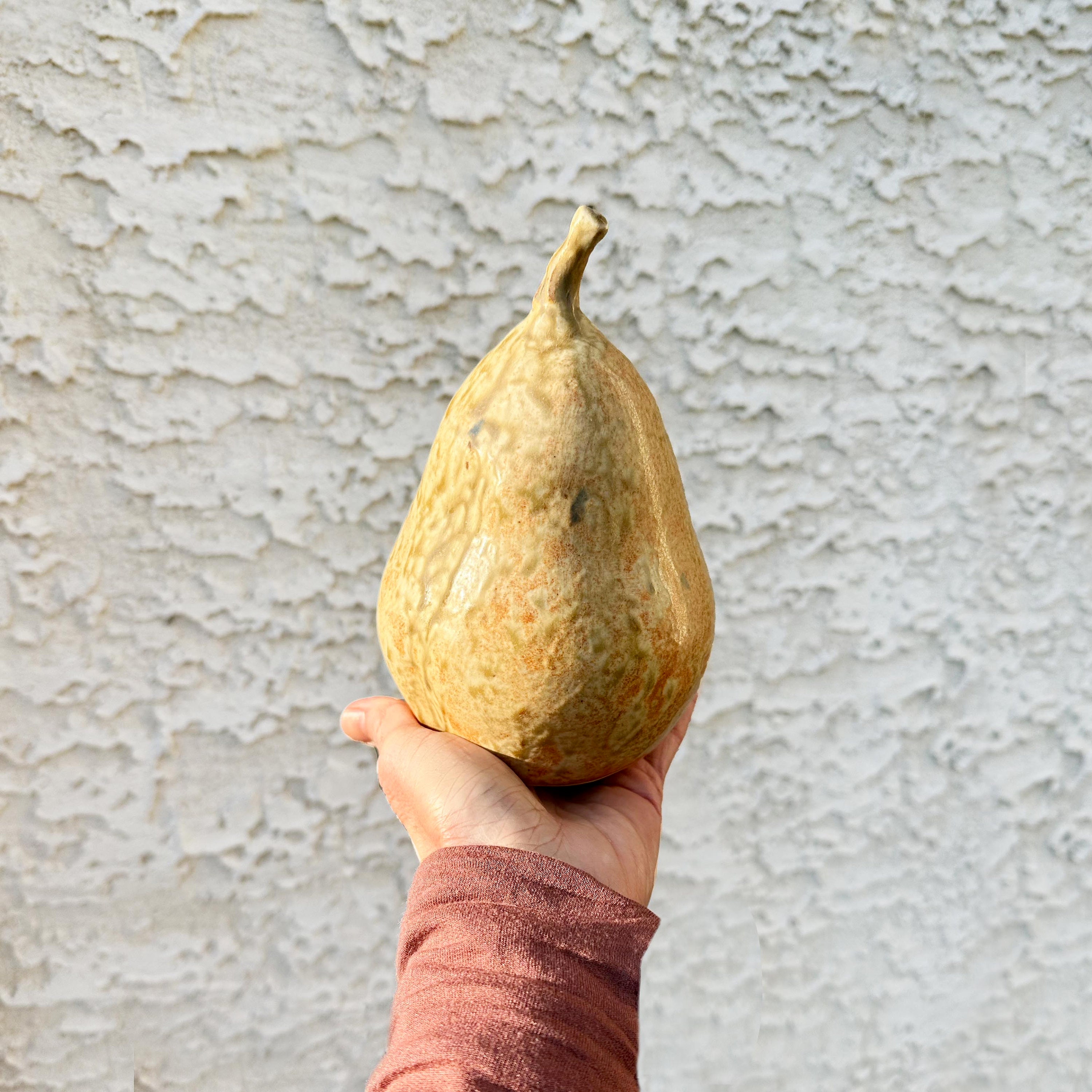 Ceramic Pear Home Decor Art Large Ash Orange Pottery Pear, 7 X 4.5 - Etsy