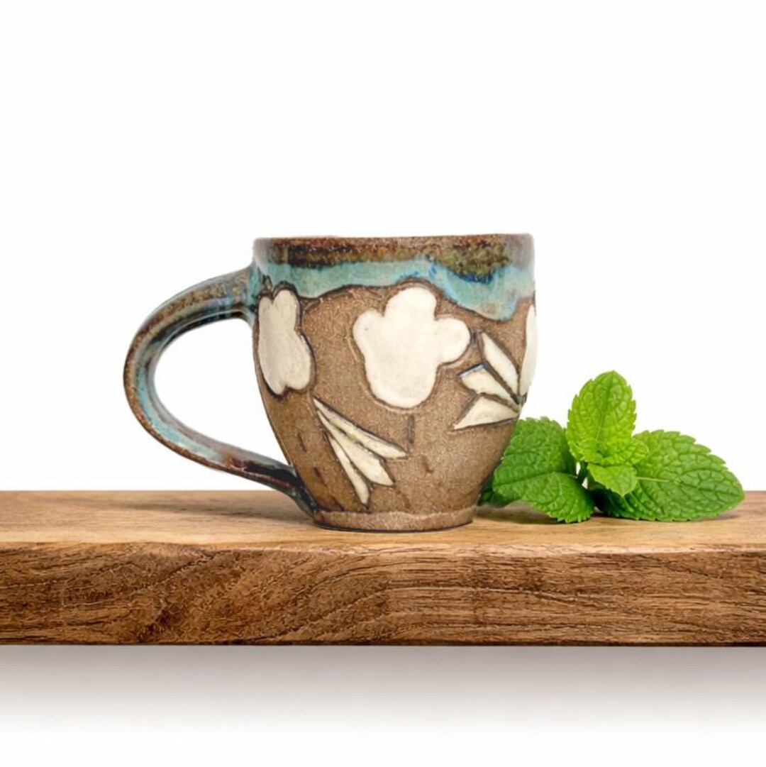 Paper Airplane Ceramic Coffee Mug | 3.5" Wheel Thrown Pottery Mug, 12oz ...