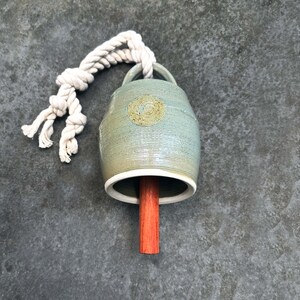 Turquoise Blue Ceramic Hanging Bell Pottery Wind Chime Bell, 10.5 X 5 ...