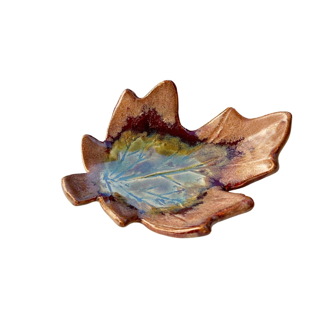 Handmade Ceramic Maple Leaf Plate: Fall Table Decor (4" X 3.75") - Etsy