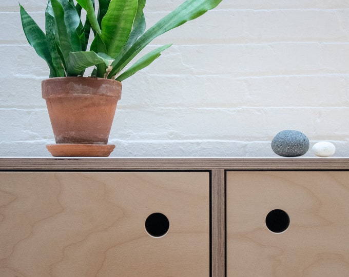 Birch Ply Cabinet With Doors | Customisable | Internal Shelves ...