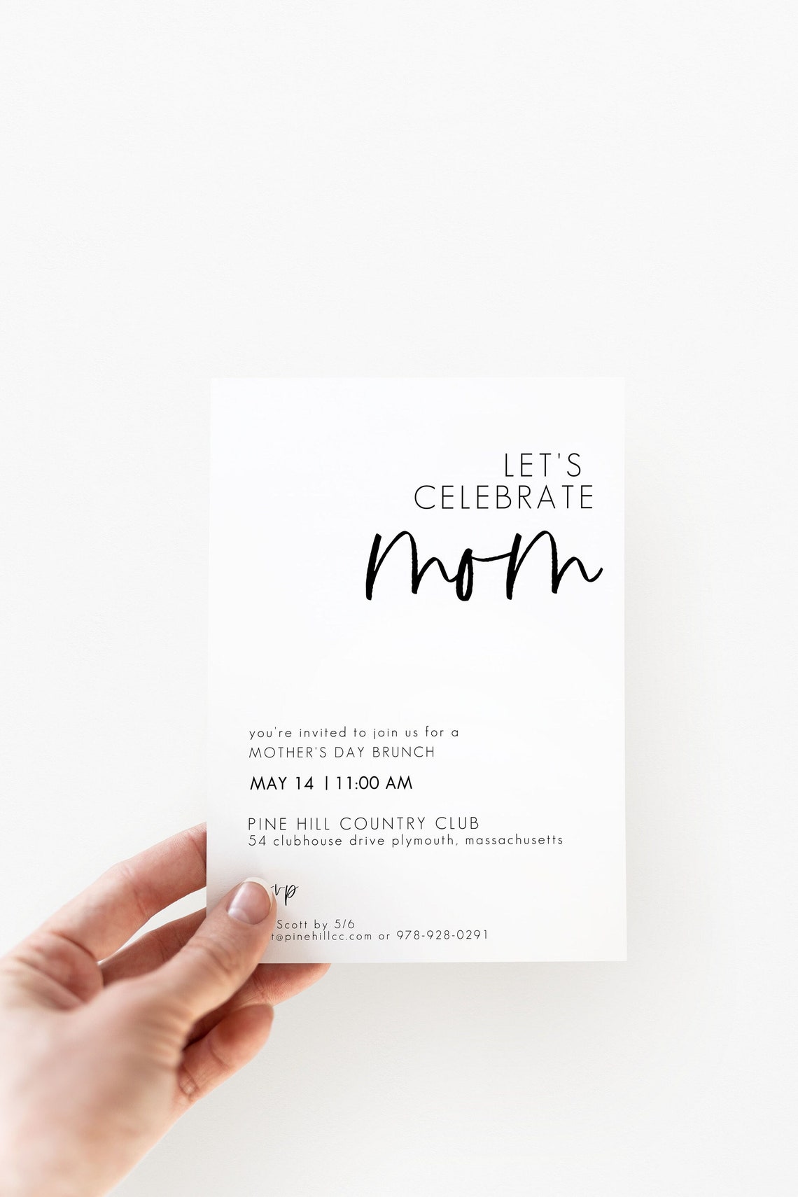 Mother's Day Brunch Invitation | Let's Celebrate Mom Invite ...