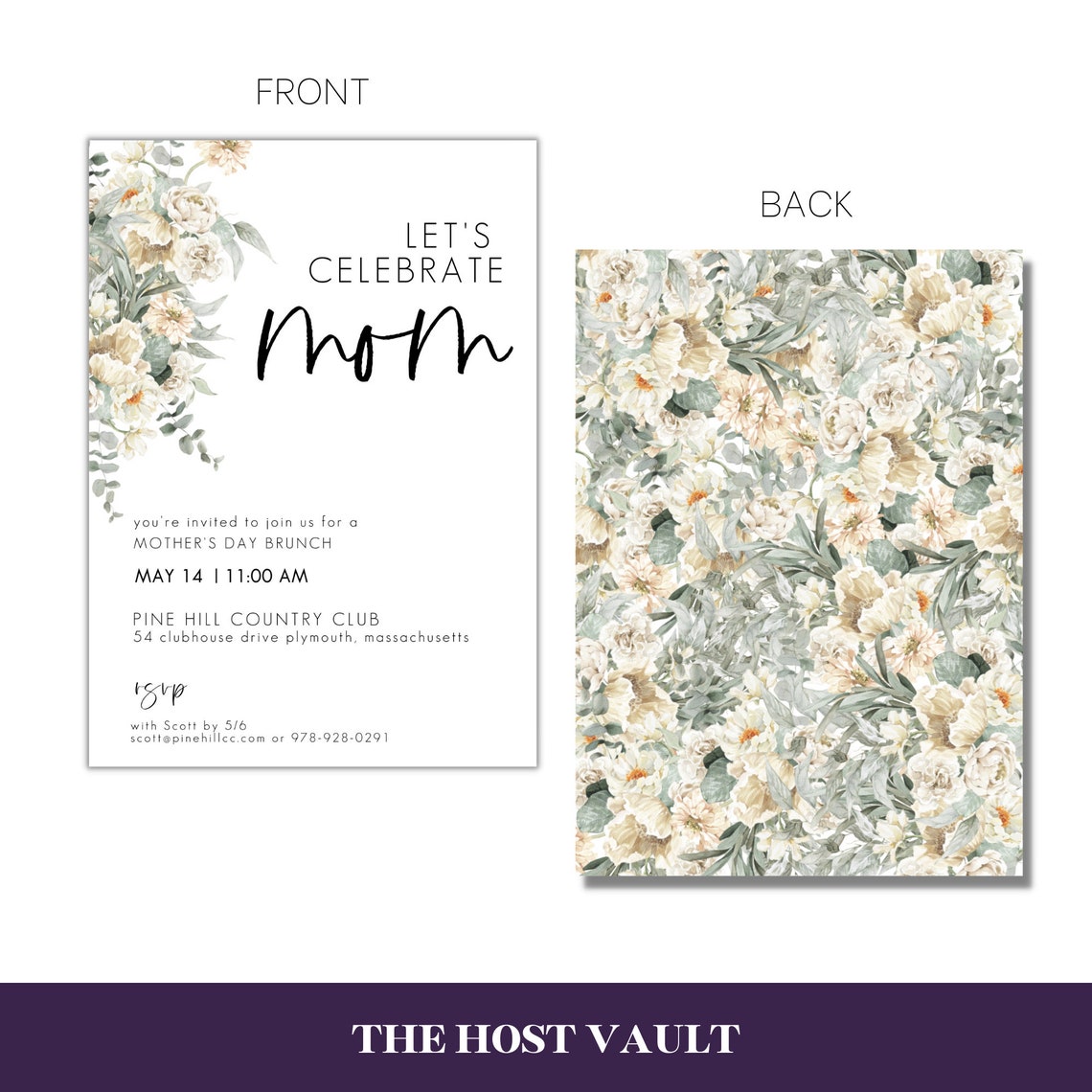 Mothers Day Brunch Invitation | Celebrate Mom Invite | Mother's Day ...