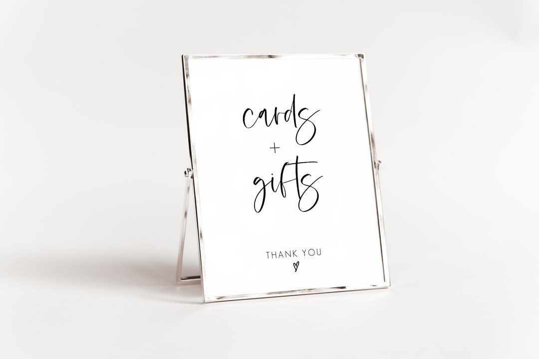 MOONLIGHT Cards and Gifts Sign | Modern Wedding Sign Template Designs ...