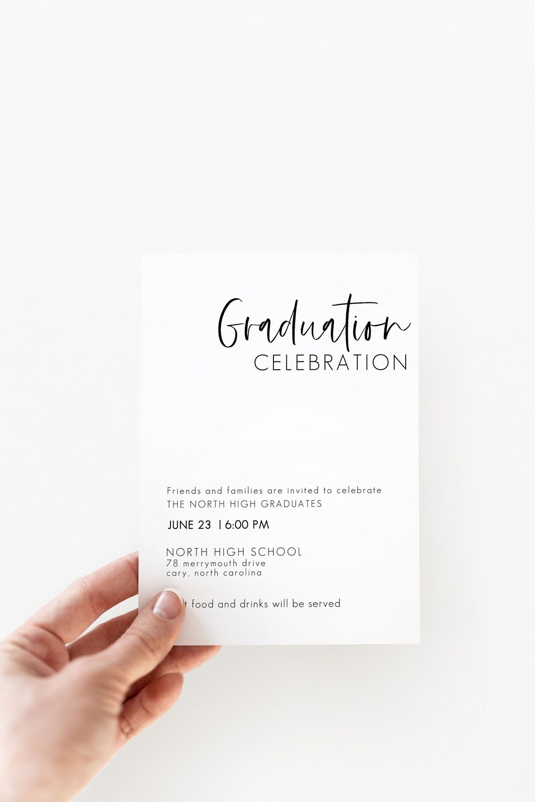 Minimal Graduation Invitation | Celebrate the Graduates | College or ...
