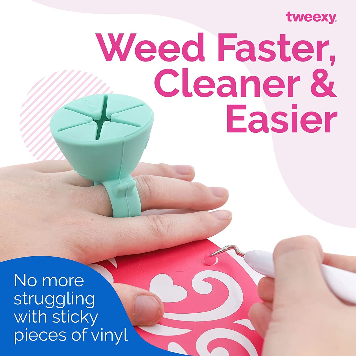 Tweexy Craft Vinyl Weeding Scrap Collector Ring for Heat Transfer Vinyl ...