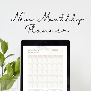 Monthly Planner Printable, Instant Download, Daily Planner ...