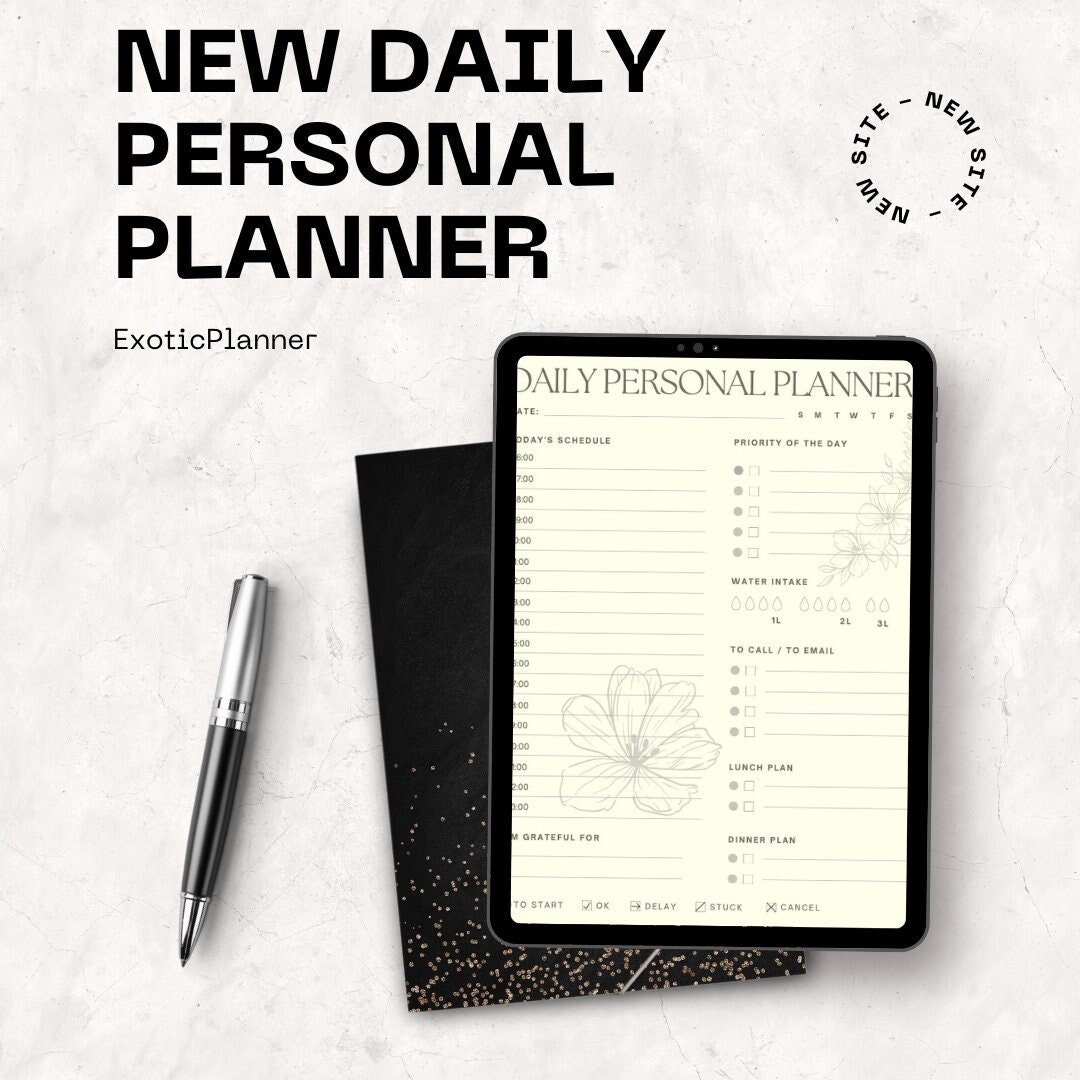 Daily Personal Planner Printable Instant Download Daily - Etsy