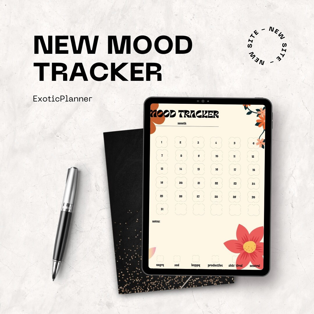 Mood Tracker Planner Printable Instant Download Daily - Etsy