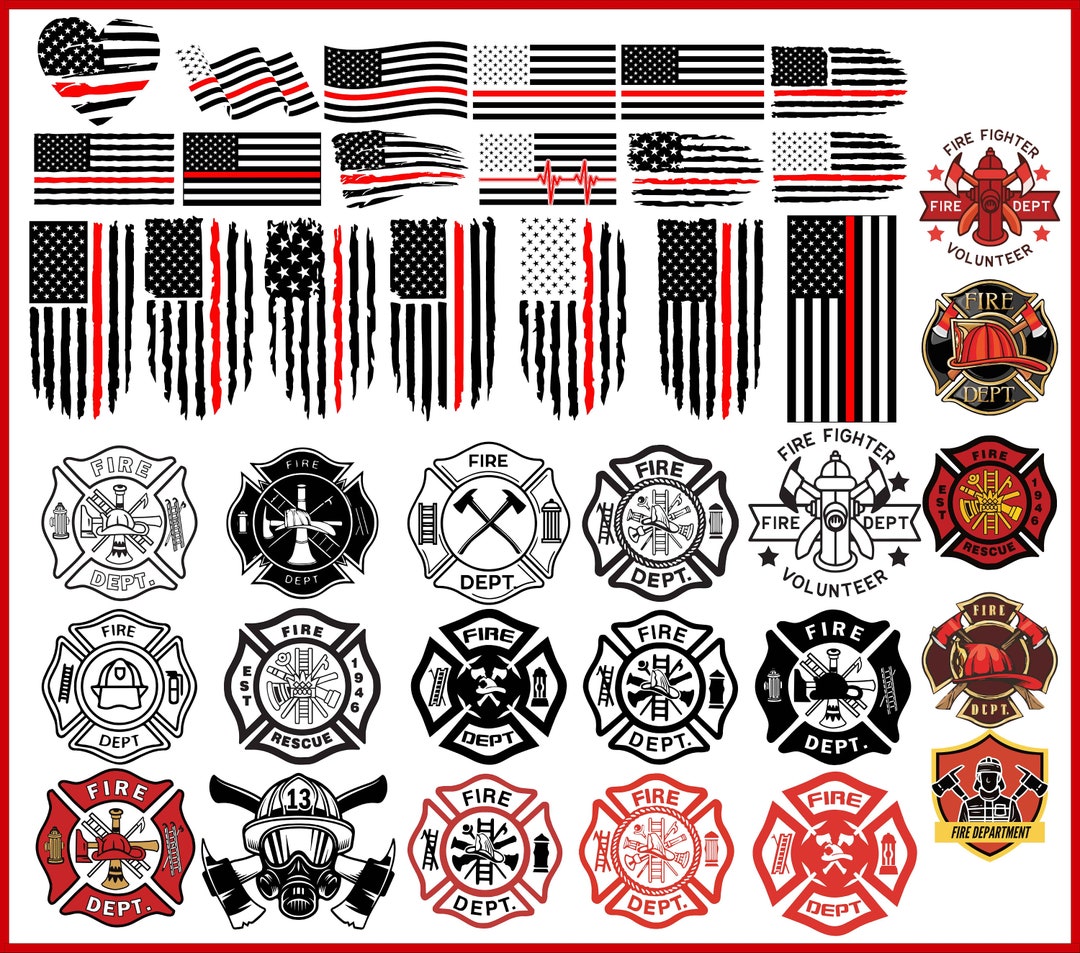 Firefighter SVG Bundle, Fire Dept Svg, Fireman Svg, Fire Department Svg ...