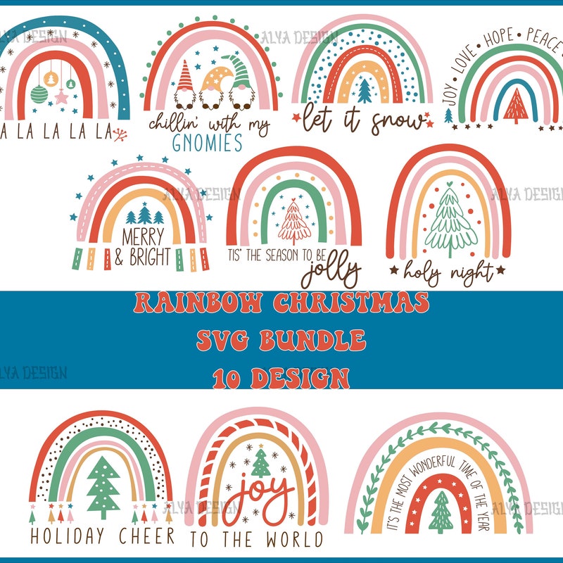 Rainbow Christmas - Etsy