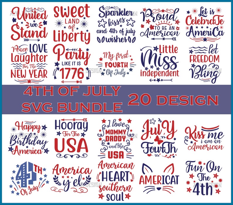4th of July SVG Bundle, July 4th SVG, America Svg, Fourth of July Svg ...