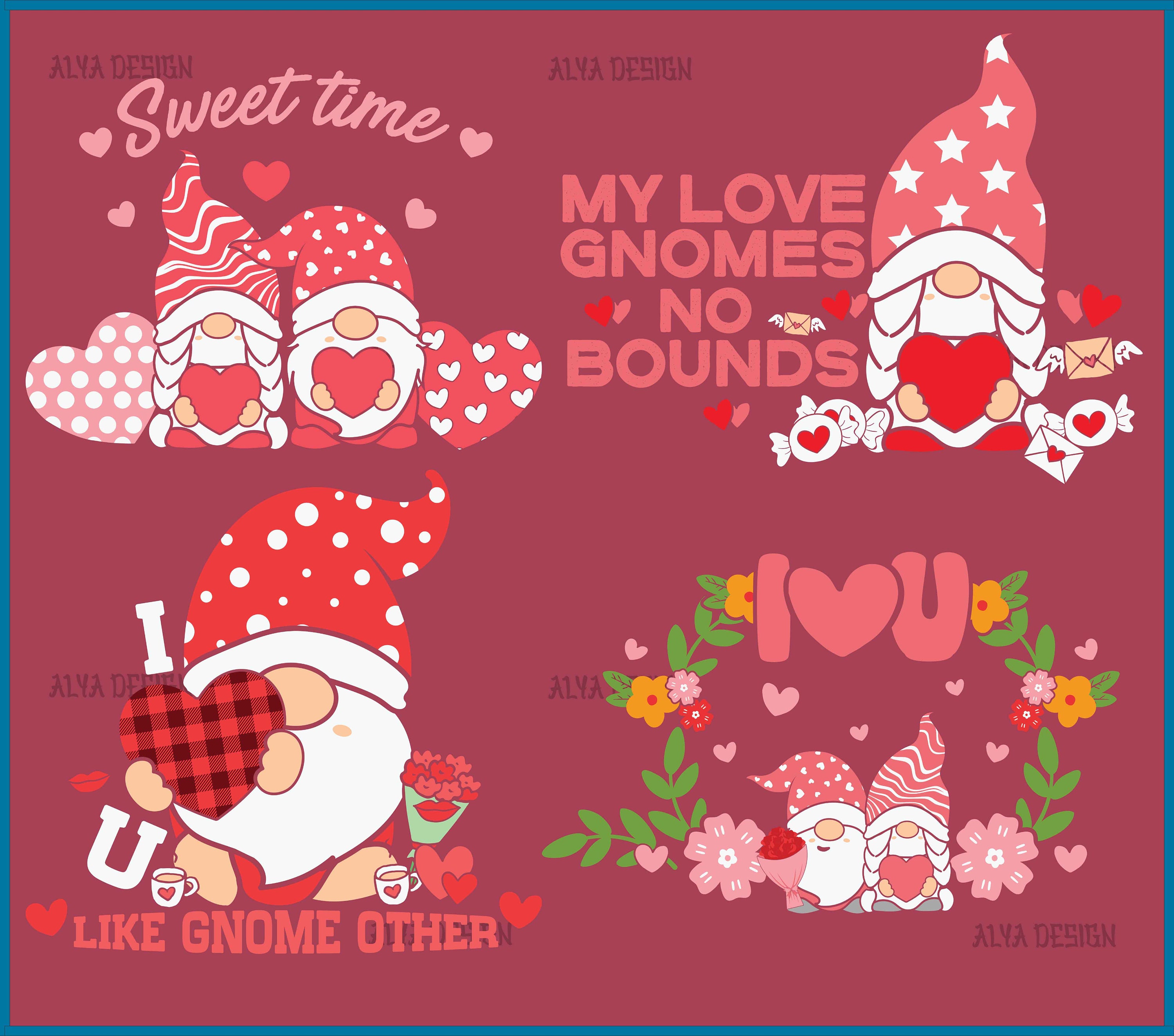 Valentines Day Svg Bundle Gnomes Valentine SVG Bundle Gnomes - Etsy
