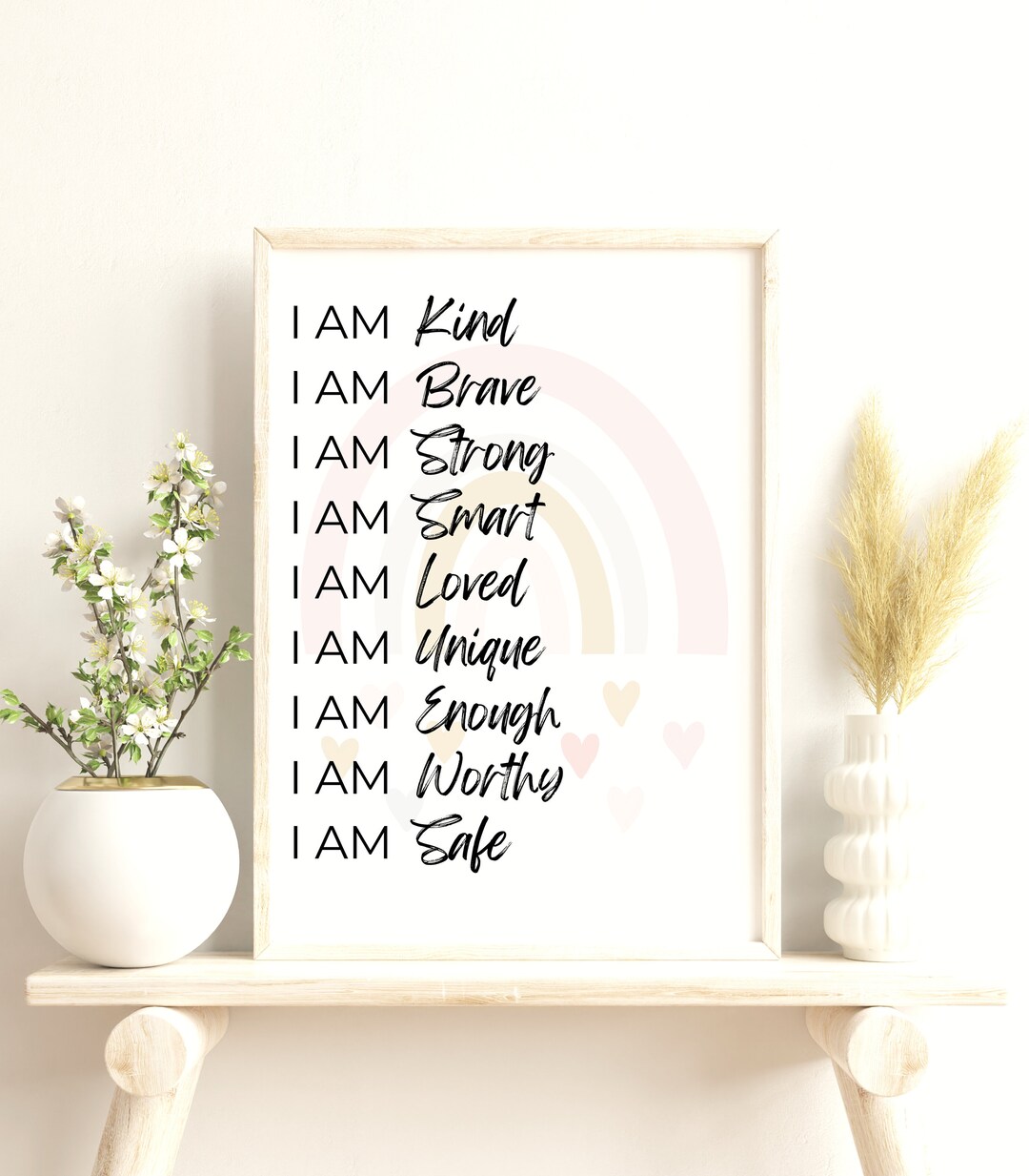 I AM- Positive Affirmations- Premium Framed Vertical Poster - Etsy