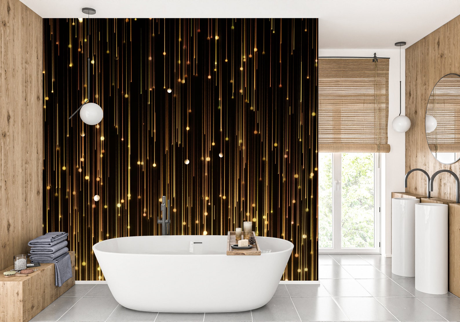 Black and Gold Luxury Wallpaper 3D Wallpaper | Vinyl Wall Paper | Non ...