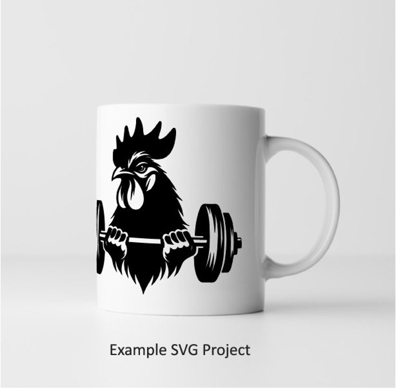 Gallo con logotipo de barra SVG Cricut svg, Cameo svg, archivo ...