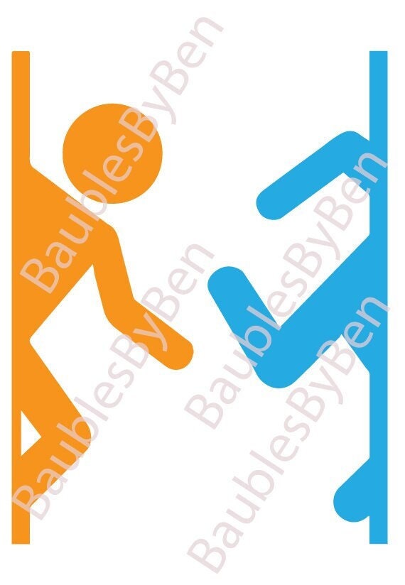 Portal Running Man - SVG - Cricut Svg, Cameo Svg, Vector File, Cutting ...