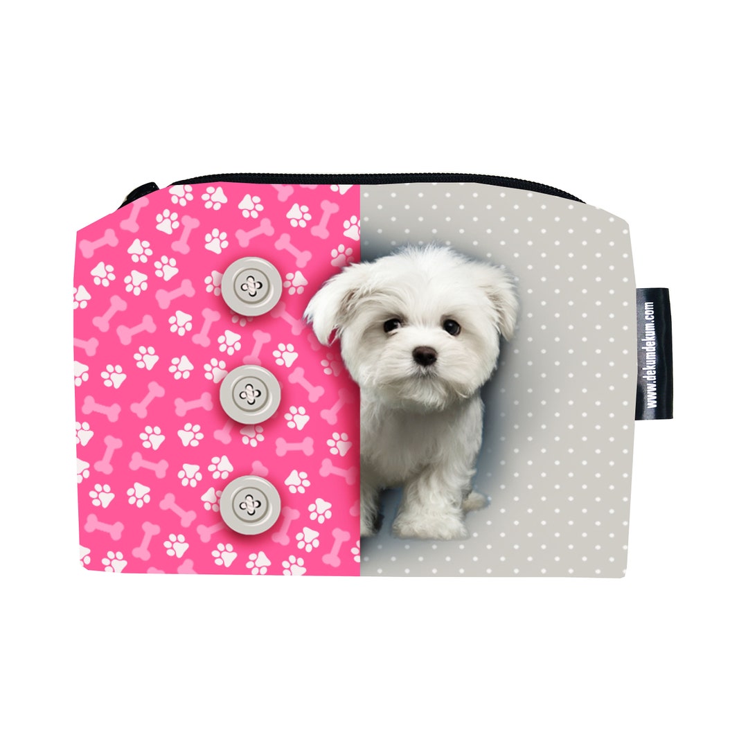 Cosmetic Bag With Dog MALTESE New Pencil Case Sachet, a Gift Box for a ...