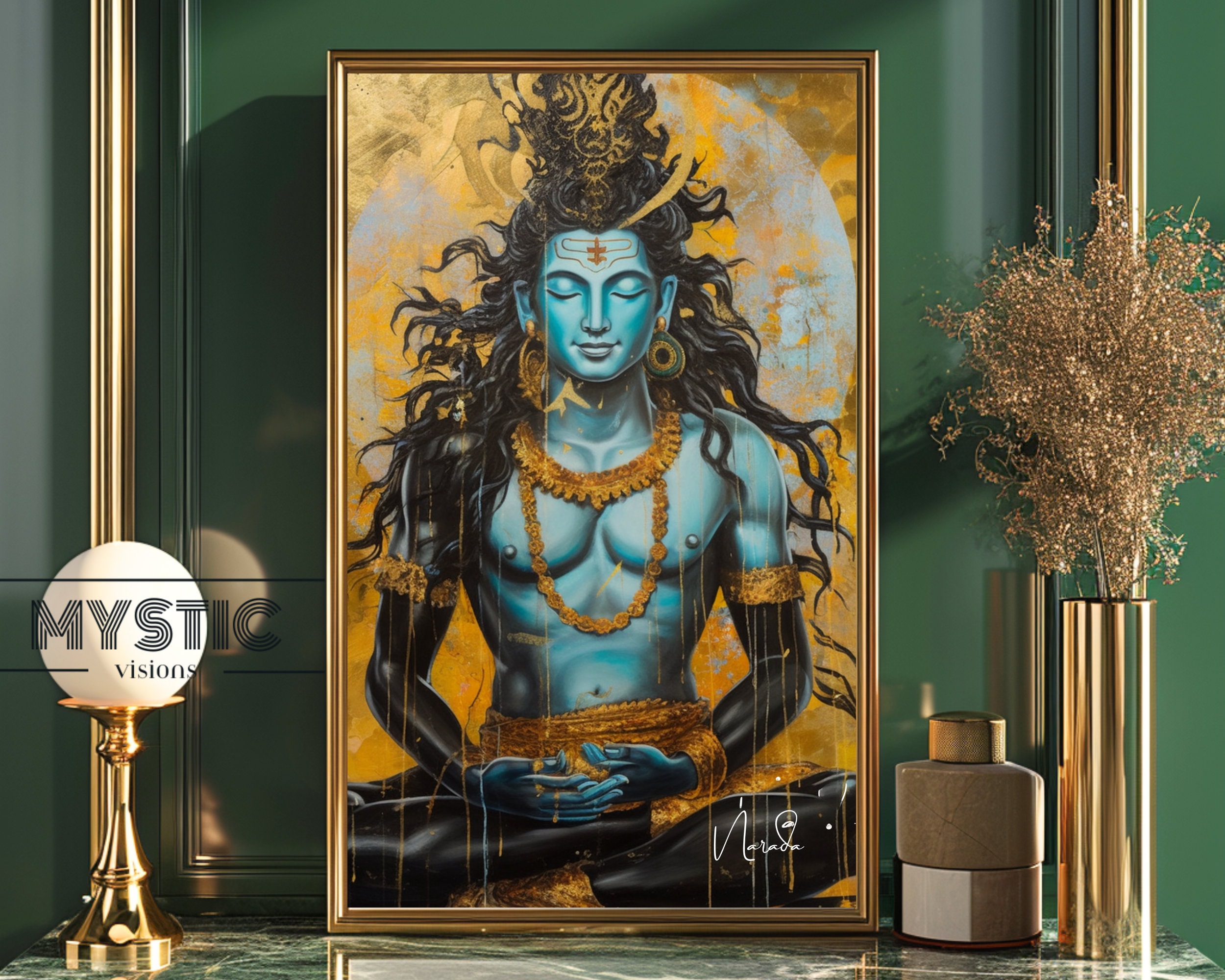 Shiva Wall Art, Hindu God Illustration, Hindu God Art, Hindu Artwork ...