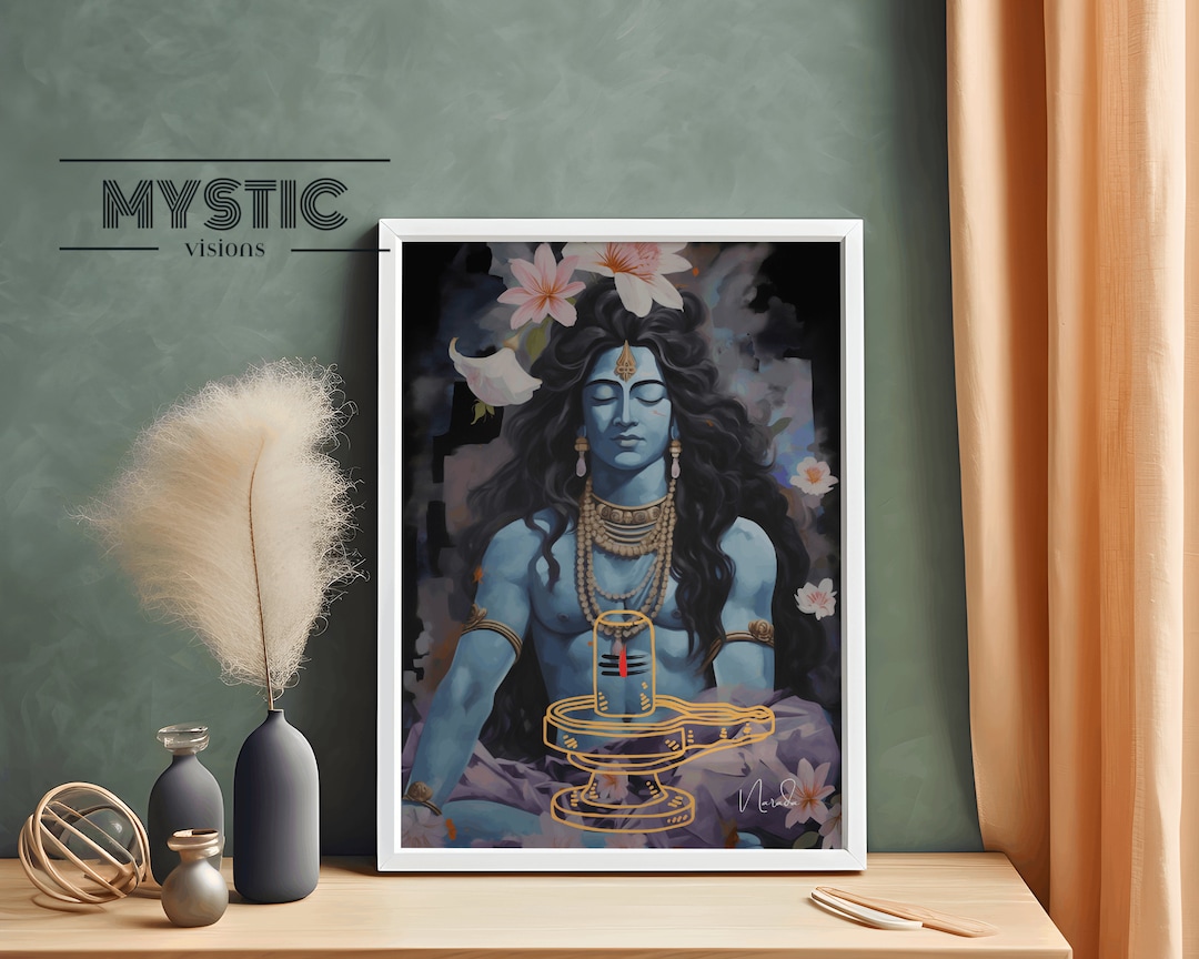 Shiva Wandkunst, Hindu Gott, Lord Shiva Druck, Shiva Lingam Kunst, Shiva Malerei, Hindu Kunst ...