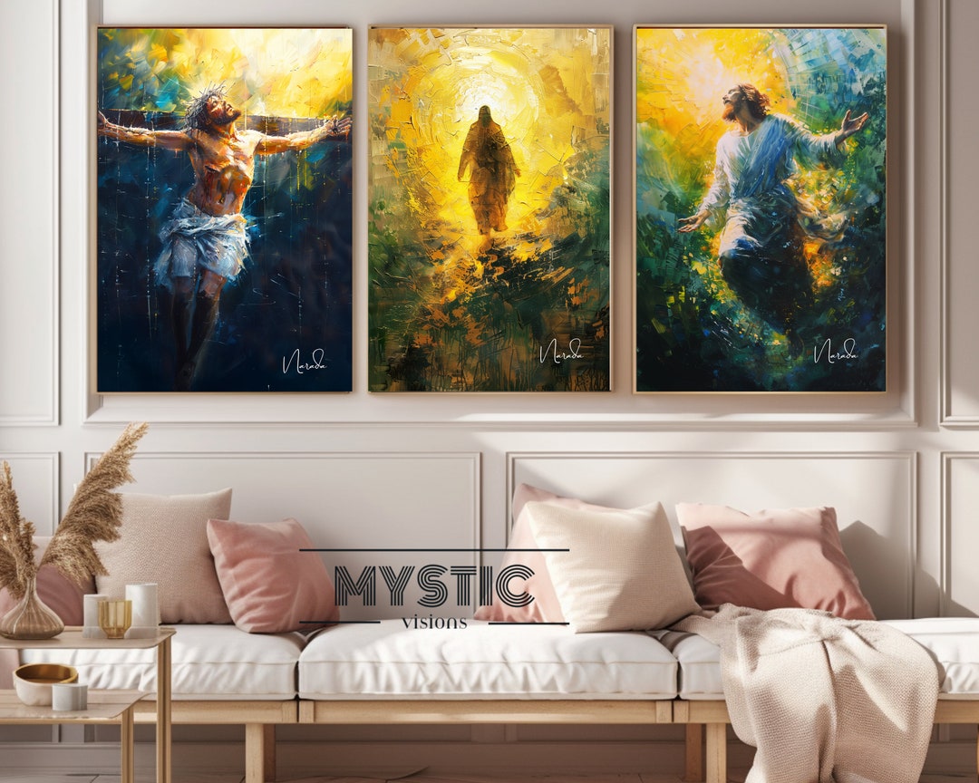 Jesus Christ Art, Easter Wall Art, Christian Decor, Church Wall Decor ...