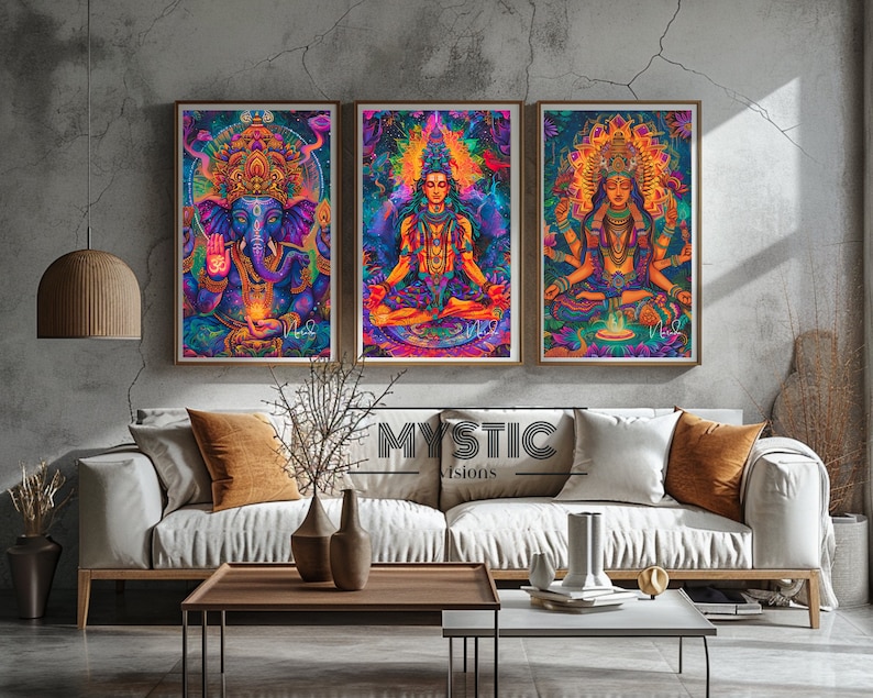 Ganesha Painting,shiva Wall Art, Shakti Poster, Ganesha, Shiva, Shakti ...