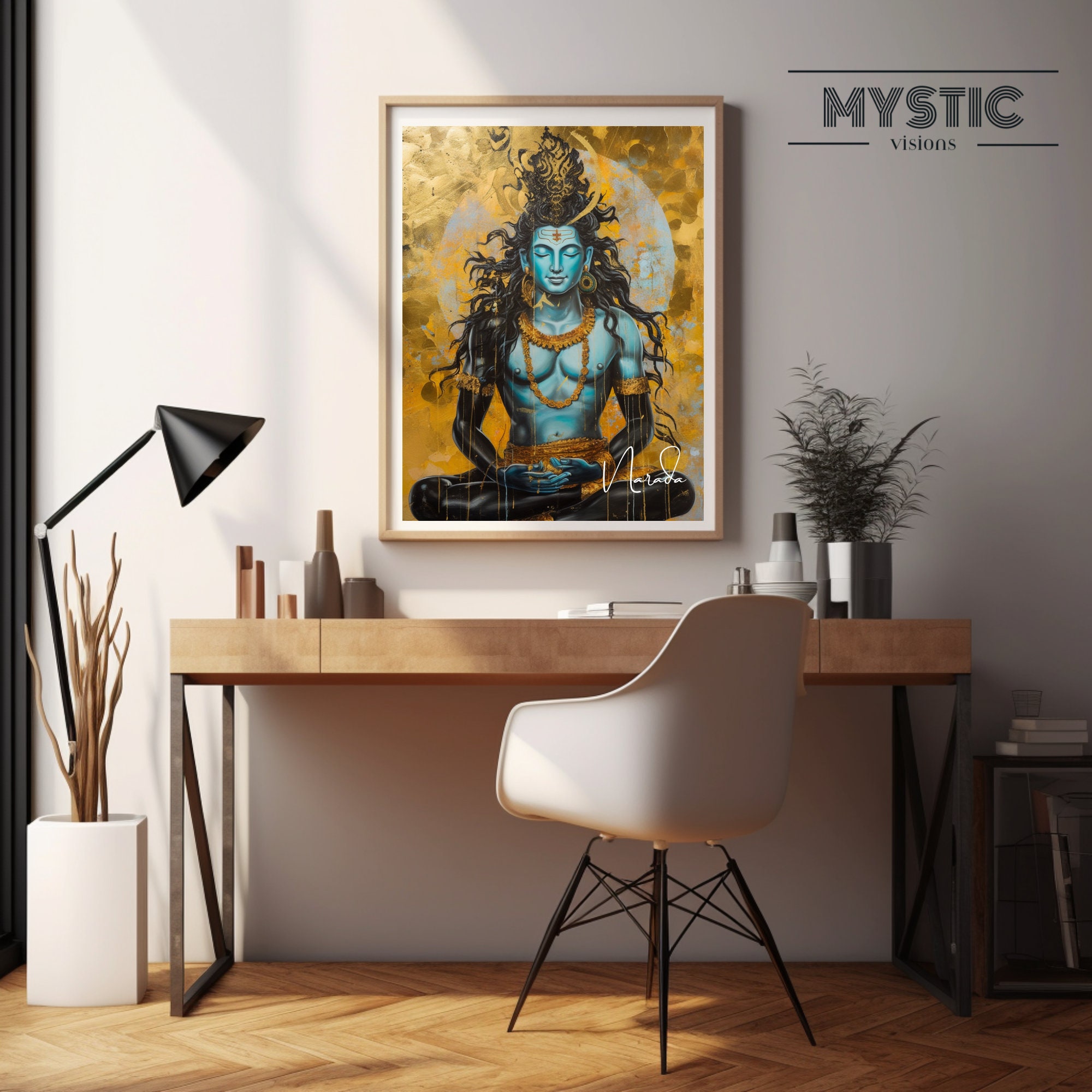 Shiva Wall Art, Hindu God Illustration, Hindu God Art, Hindu Artwork ...