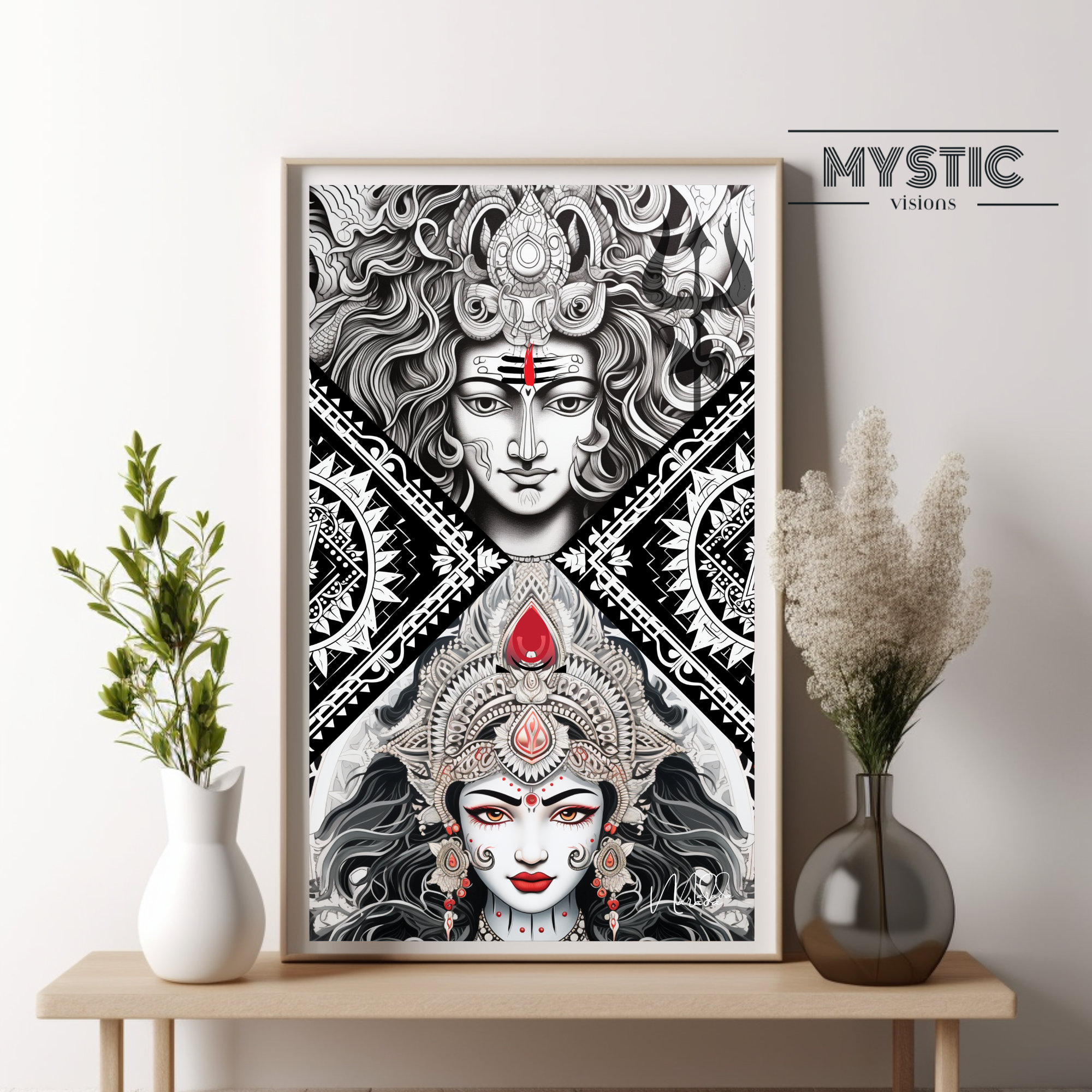 Shiva Shakti Painting, Instant Download,shiva Shakti Poster, Shiva ...