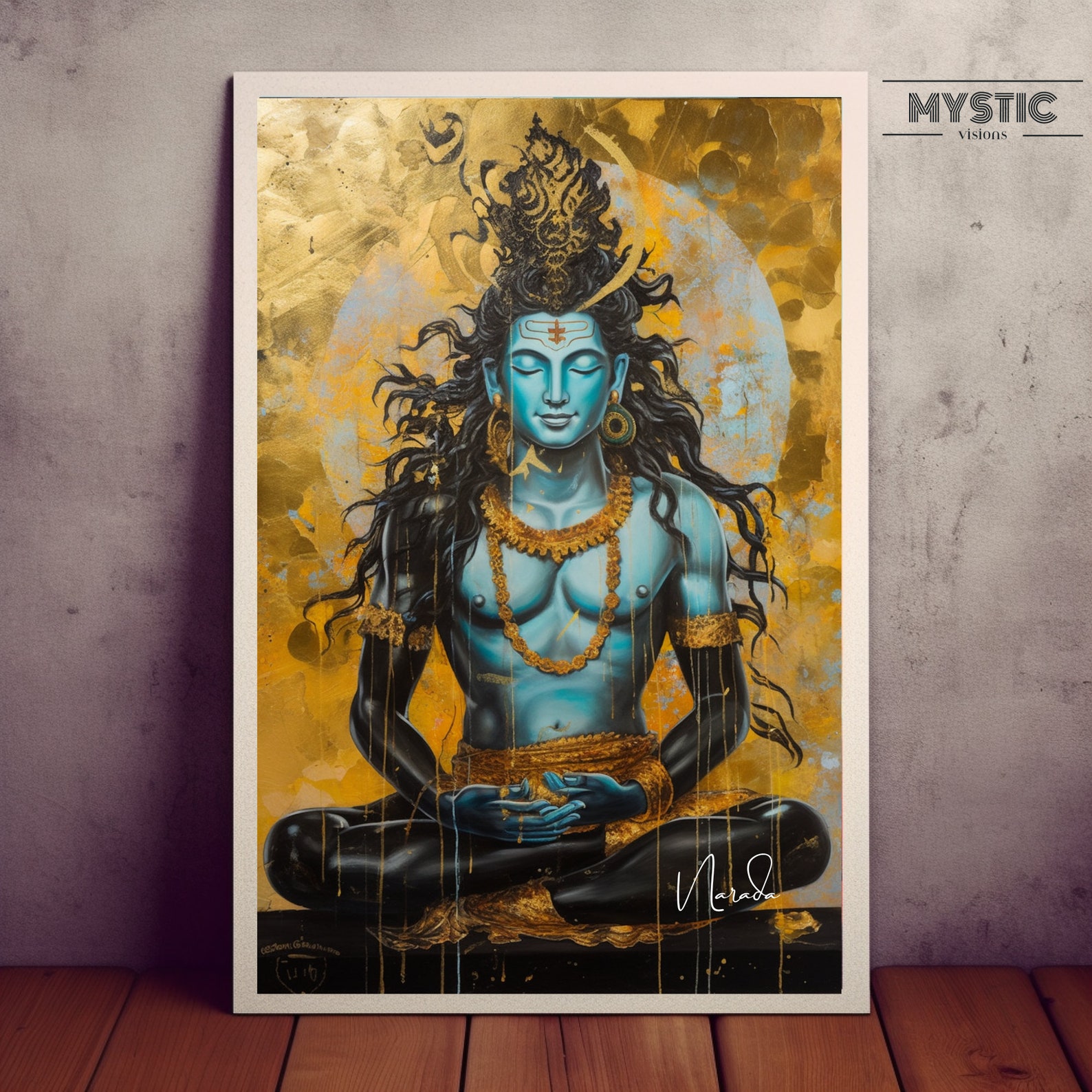 Shiva Wall Art, Hindu God Illustration, Hindu God Art, Hindu Artwork ...
