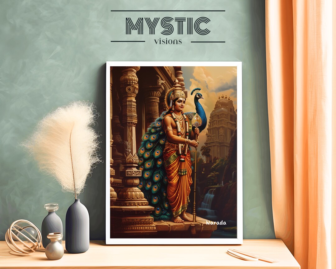 Muruga Painting, Kartikeya Digital Print, Muruga Spiritual Illustration ...