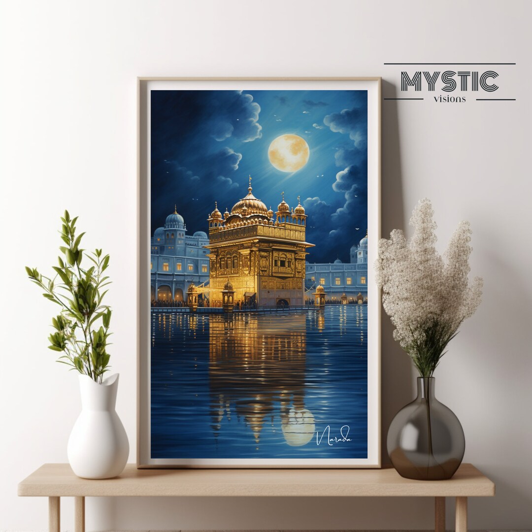 Sikh Wall Art Golden Temple Digital Download Sikh Art Painting - Etsy