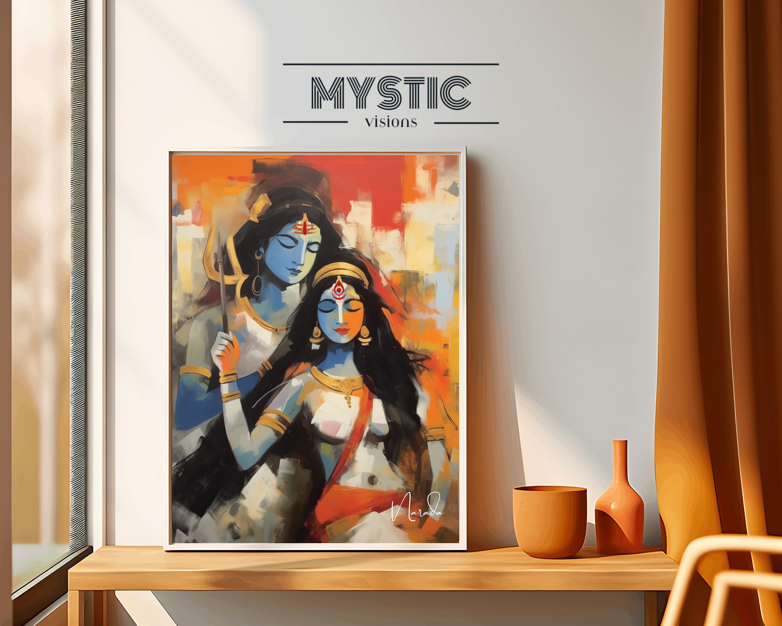 Abstract Shiva Shakti Painting,instant Download,shiva Shakti Wall Decor ...