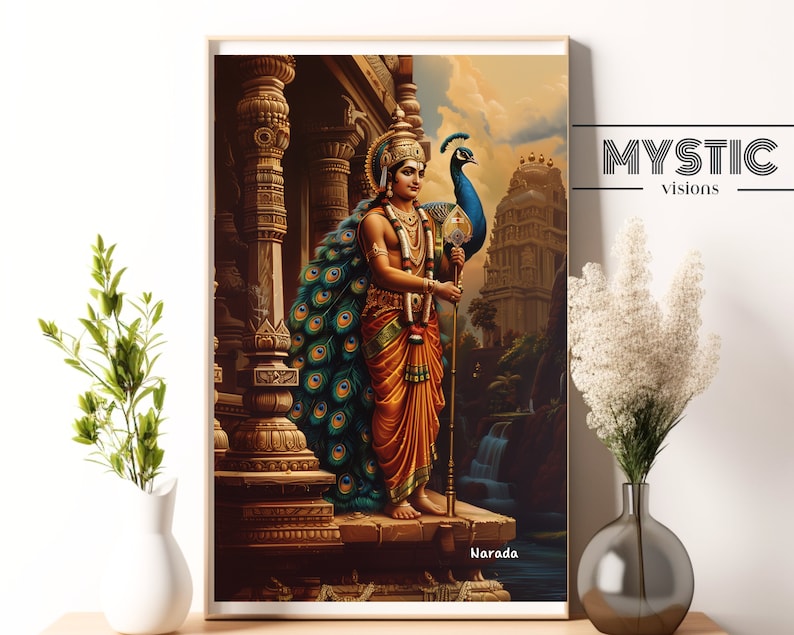 Muruga Painting, Kartikeya Digital Print, Muruga Spiritual Illustration ...