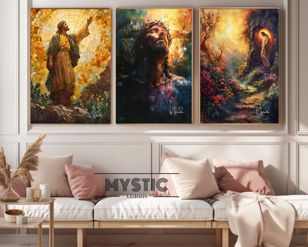 Jesus Christ Art, Easter Wall Art, Christian Decor, Church Wall Decor ...