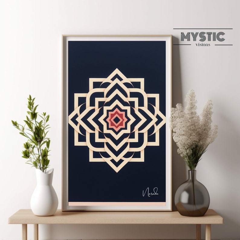 Kali Painting, Goddess Kali Illustration, Sri Yantra Digital Download ...