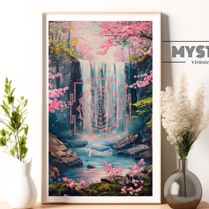 Vastu Remedy, Sri Yantra, Waterfall Art, Prosperity, Sacred Geometry ...