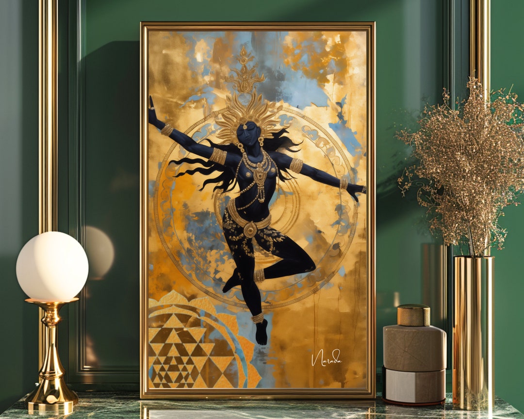 Kali Painting, Hindu Goddess Kali Wall Art Print Hindu Wall Art Shakti ...