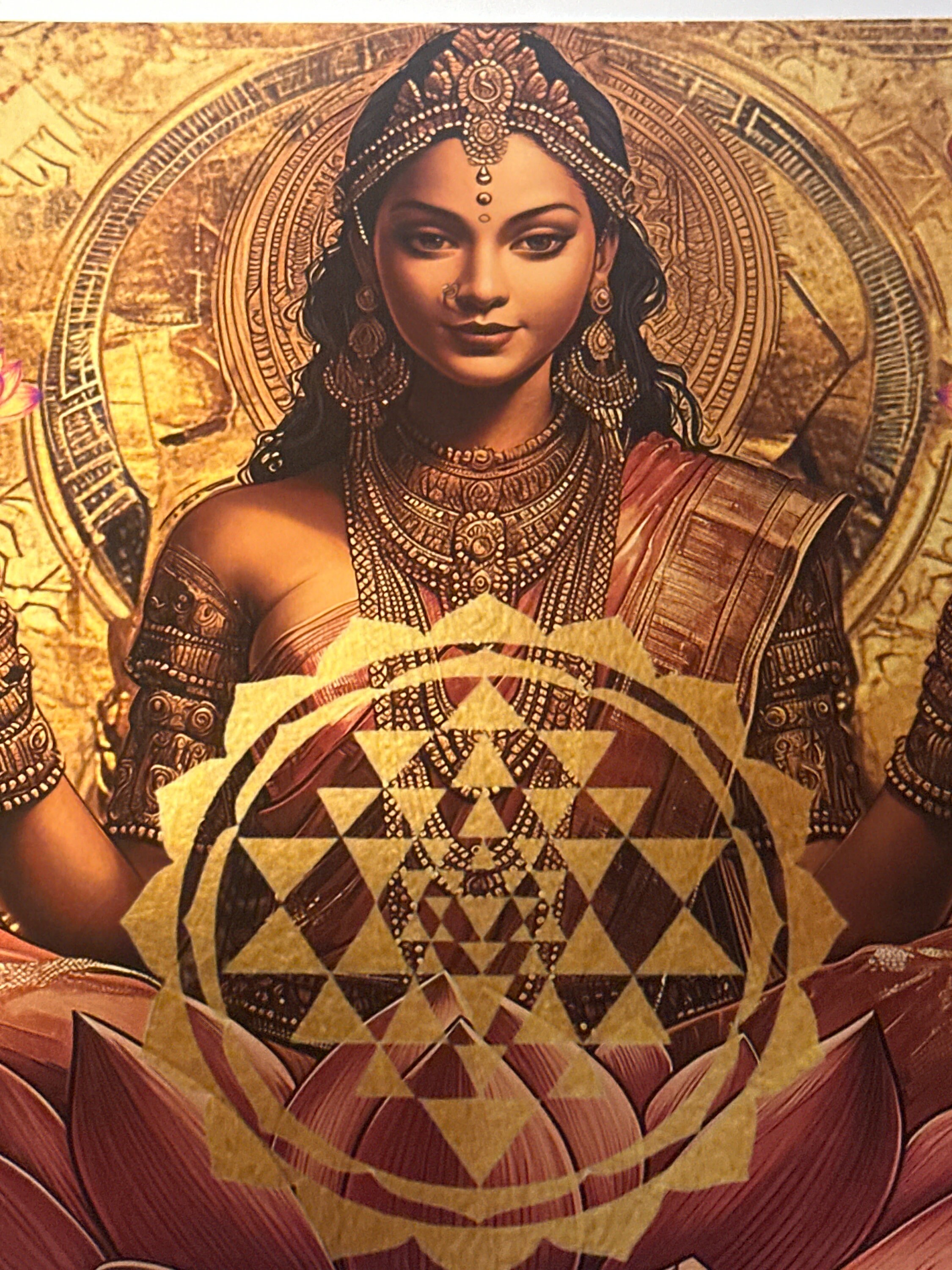 Lakshmi Artwork,lakshmi Painting, Lakshmi Poster, Shreem Brzee Wall Art ...