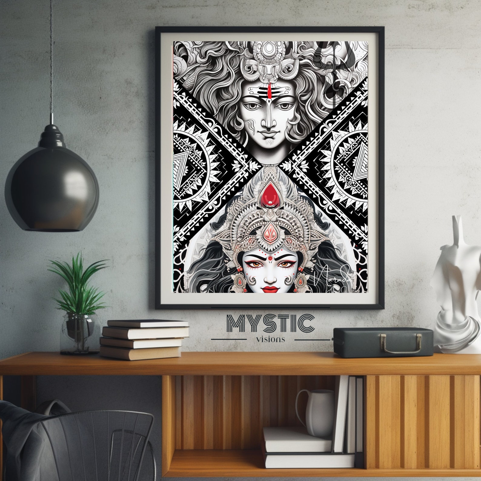 Shiva Shakti Painting, Instant Download,shiva Shakti Poster, Shiva ...