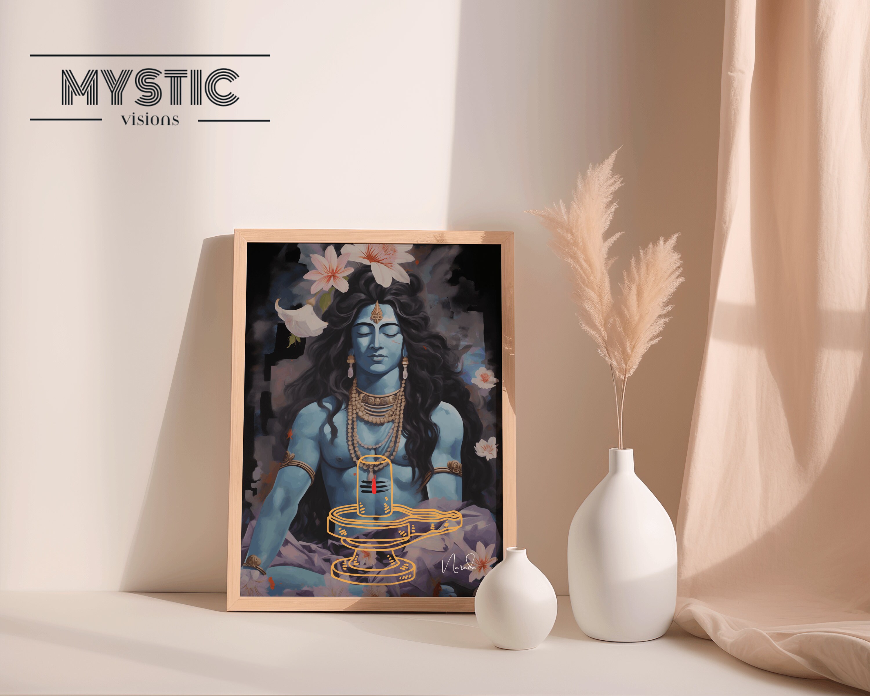 Shiva Wandkunst, Hindu Gott, Lord Shiva Druck, Shiva Lingam Kunst, Shiva Malerei, Hindu Kunst ...