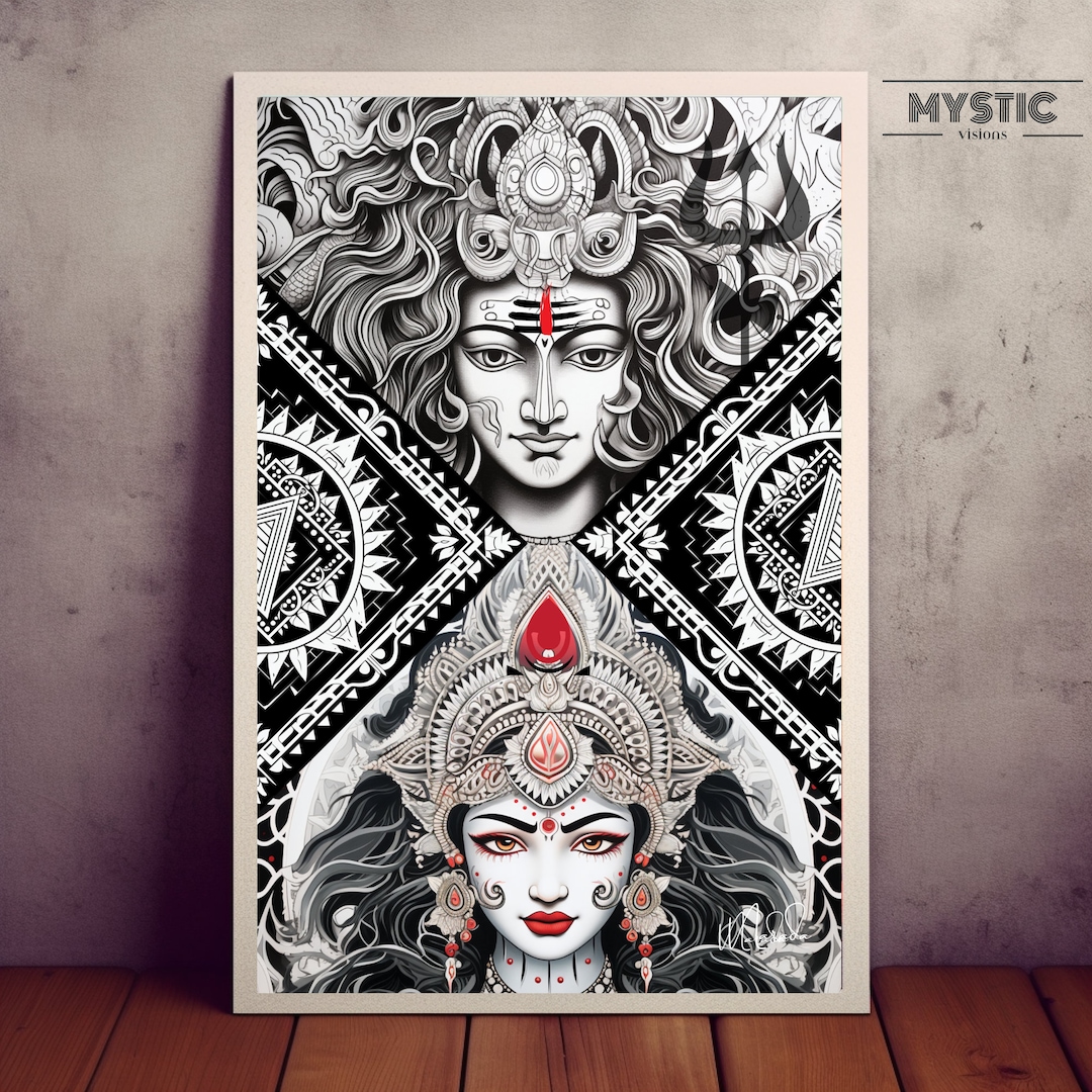 Shiva Shakti Painting, Instant Download,shiva Shakti Poster, Shiva ...