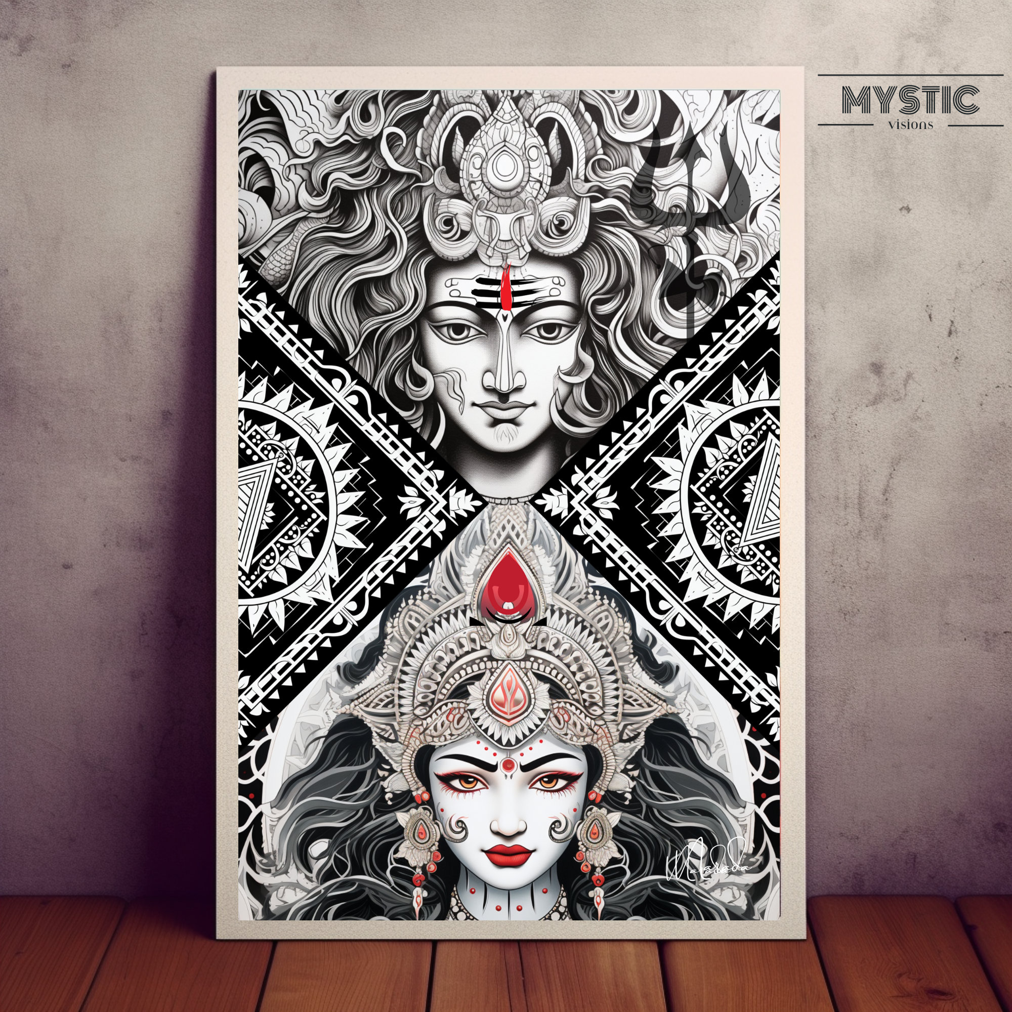 Shiva Shakti Painting, Instant Download,shiva Shakti Poster, Shiva ...