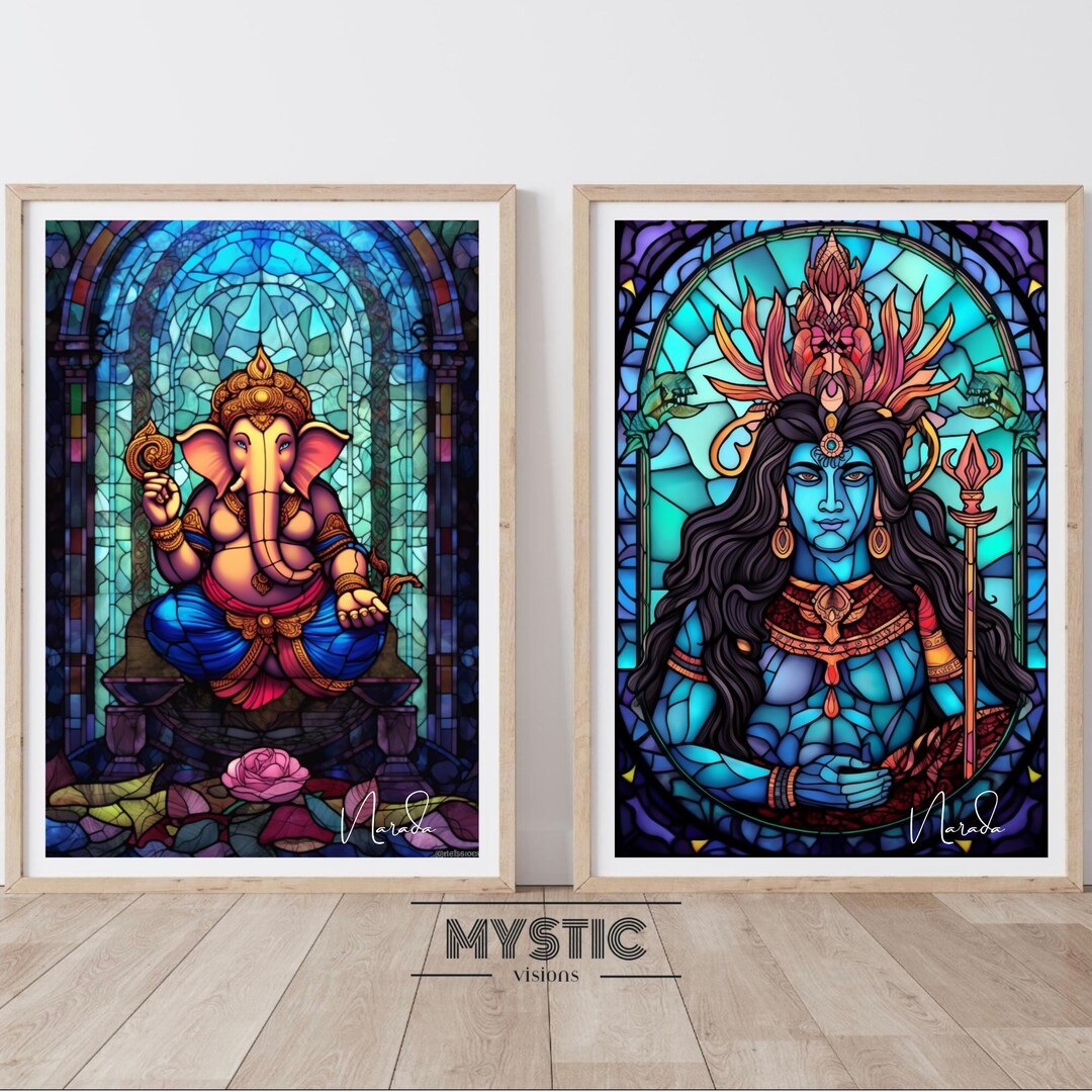 Shiva Wall Art, Ganesha Art, Hindu God Illustration, Hindu Artwork ...