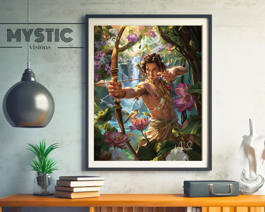 Rama Painting, Rama Artwork, Ramayana Art,spiritual Rama Archery ...