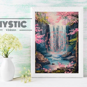 Vastu Remedy, Sri Yantra, Waterfall Art, Prosperity, Sacred Geometry ...