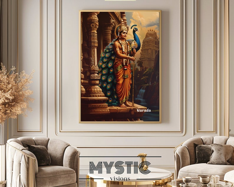 Muruga Painting, Kartikeya Digital Print, Muruga Spiritual Illustration ...