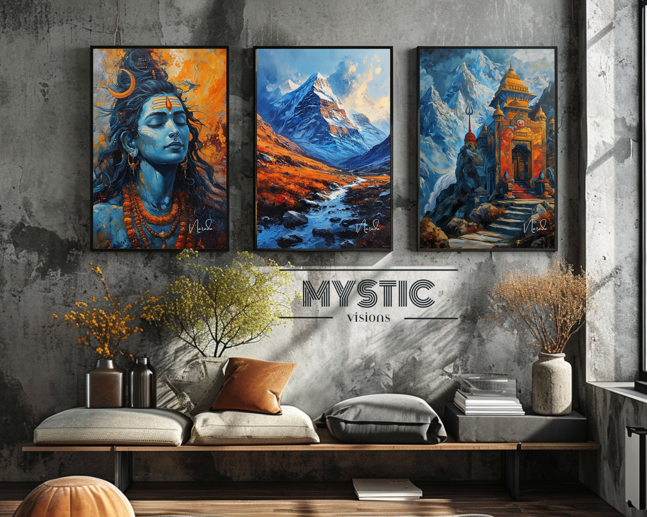 Shiva Wandkunst, Mount Kailash Malerei, Hindu Gott Illustration, Hindu Gott Kunst, Hindu ...